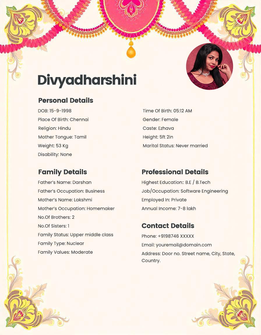Marriage Biodata for Girl: Tips, Templates, and Everything You Need to ...