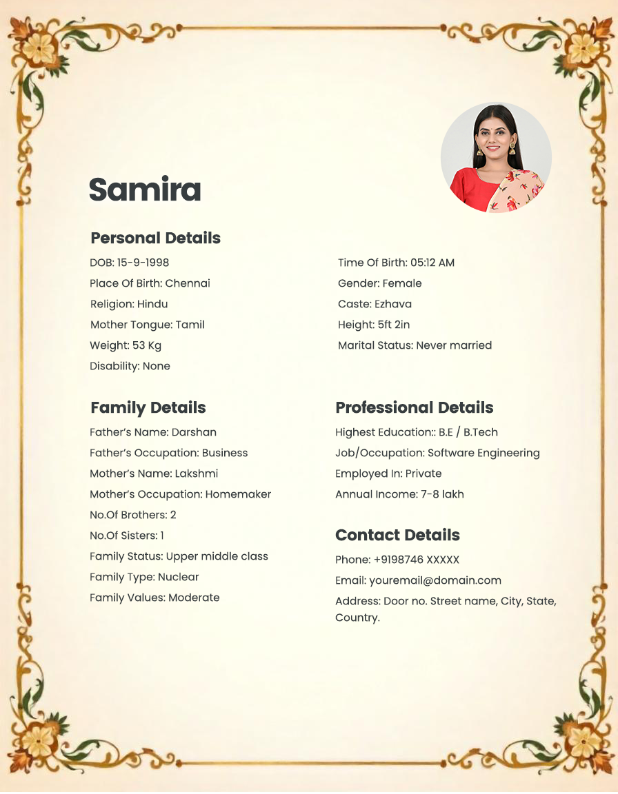 Marriage Biodata for Girl: Tips, Templates, and Everything You Need to ...